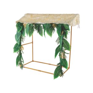 luau tropical tabletop tiki hut and bar - 4 feet x 5 feet - luau, pool, beach and hawaiian party and bar decor - 1 piece