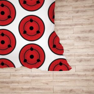 Bedding Sets King Size Sharingan Copy Eye Duvet Cover Set with 1 Duvet Cover and 2 Pillow Shams,Gifts for Girls Boys Teen,Without Comforter