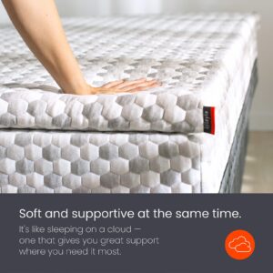 Layla Memory Foam Topper (Queen) Cool, plush, and supportive. Just like a memory foam topper should be. 2”-thick copper-gel infused memory foam mattress pad