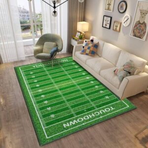 Home Area Runner Rug Pad American Football Field, Texture, Vector Illustration File Contains Thickened Non Slip Mats Doormat Entry Rug Floor Carpet for Living Room Indoor Outdoor Throw Rugs