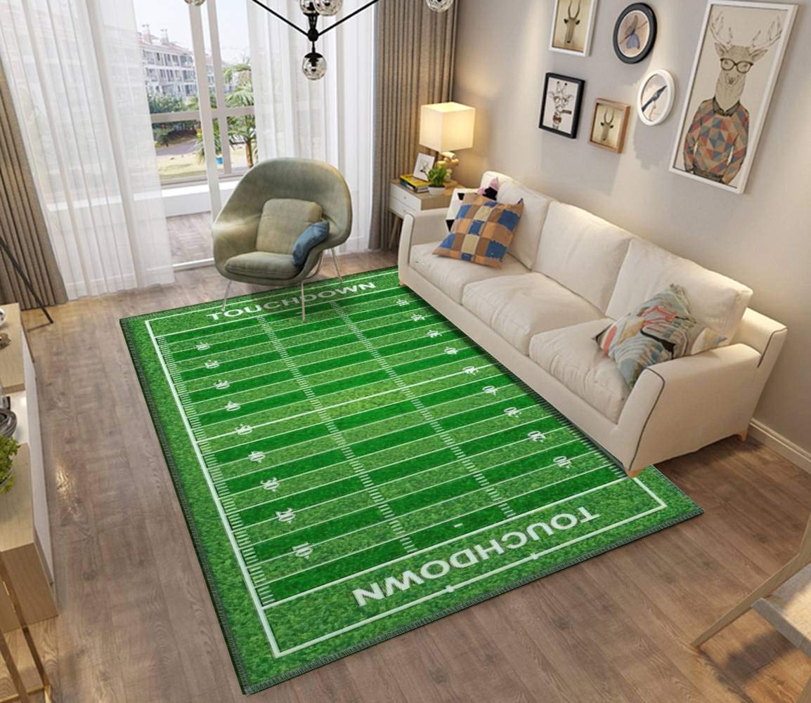 Home Area Runner Rug Pad American Football Field, Texture, Vector Illustration File Contains Thickened Non Slip Mats Doormat Entry Rug Floor Carpet for Living Room Indoor Outdoor Throw Rugs