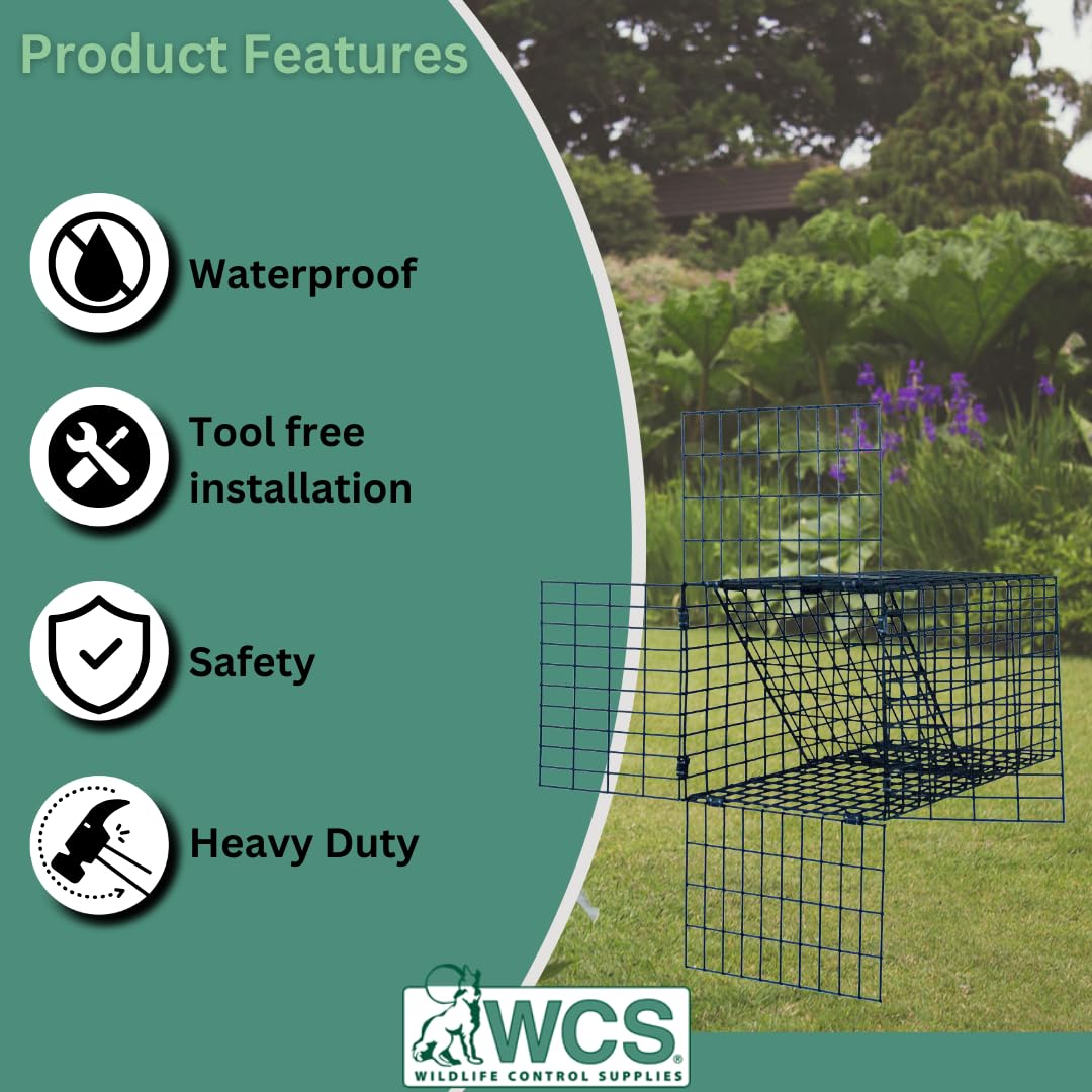 "OWDE" 5" One-Way Door Excluder –Professional Black Mesh Evictor Trap by Wildlife Control Supplies –Safe and Effective Pest Control for Commercial and Residential Use –Great for Barns, Garages & Sheds