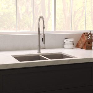 ZLINE 36" Chamonix Undermount Double Bowl Scratch Resistant Stainless Steel Kitchen Sink with Bottom Grid (SR60D-36S)