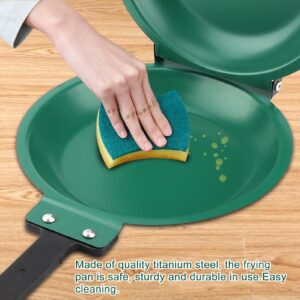 Steel Double Sided Pan, Pancake Maker, Nonstick Easy to Flip Pan, Frying Pan for Fluffy Pancakes, Omelets, Frittatas & More! Pancake Pan Dishwasher