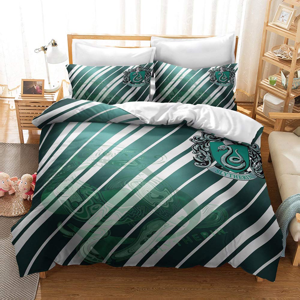 Bedding Duvet Cover Harry Potters Lightweight Decorative Modern Style Microfiber, Soft Microfiber Bedding Set, 1 Duvet Cover&2 Pillow Cases, No Comforter