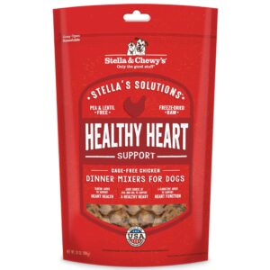 stella & chewy's – stella’s solutions healthy heart support – cage-free chicken dinner morsels – freeze-dried raw, protein rich, grain free dog food – 13 oz bag