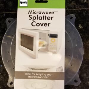 Handy Housewares 10" Round Vented Microwave Splatter Guard Food Bowl Cover - Helps Keep Your Microwave Clean (1-pack)