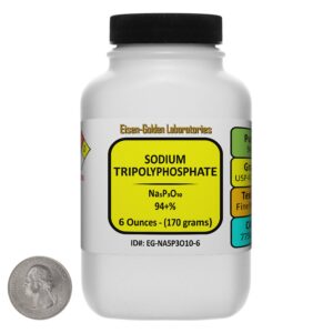 sodium tripolyphosphate [na5p3o10] 94+% usp-fcc food grade powder 6 oz in a bottle