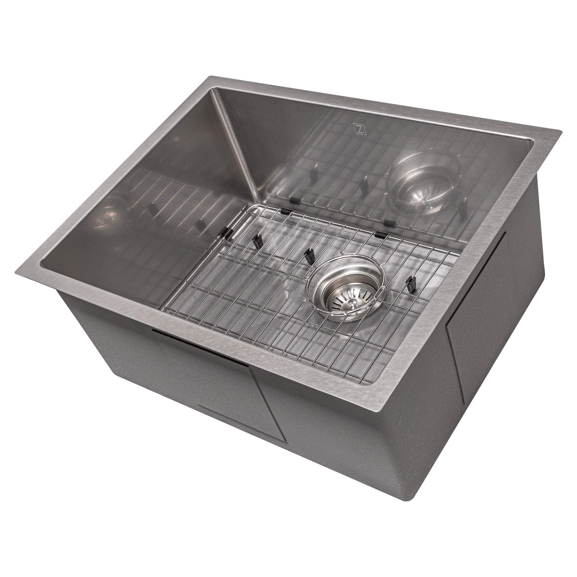 ZLINE 23" Meribel Undermount Single Bowl Scratch Resistant Stainless Steel Kitchen Sink with Bottom Grid (SRS-23S)