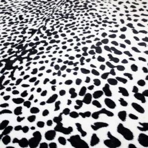 MustMat Faux Animal Rug Black and White Leopard Print Rugs for Living Room Approx 4.5'x6.2'