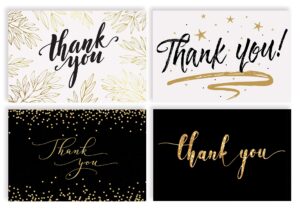 better office products thank you cards with envelopes (100 pack), 4 x 6 inch, 4 cover designs, blank inside, all occasions, baby showers, graduation, and weddings, elegant collection, 100 pack