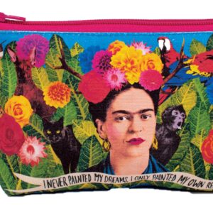 The Unemployed Philosophers Guild Frida Kahlo Bag - 9" Canvas Art Themed Zipper Pouch for Pencils, Tools, Cosmetics, Toiletries and More