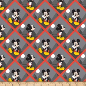 disney mickey tile black quilt fabric, model: 0725060