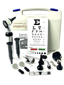 cynamed otoscope diagnostics ear, nose and throat exam kit, perfect tool for students