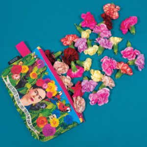 The Unemployed Philosophers Guild Frida Kahlo Bag - 9" Canvas Art Themed Zipper Pouch for Pencils, Tools, Cosmetics, Toiletries and More