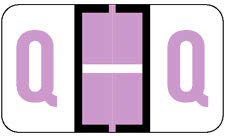 doctor stuff - file folder labels, alphabet letter q, jeter/tab 5109 - jxam alternate series compatible alpha stickers, lilac, 15/16" x 1-5/8", 500/roll