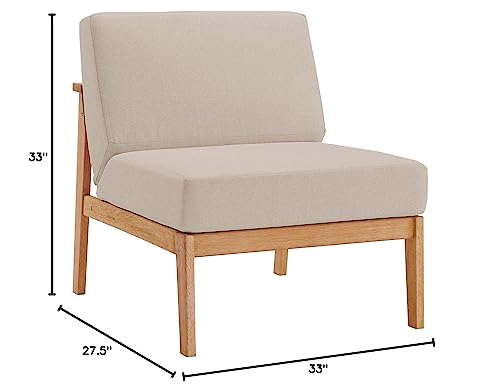 Modway Sedona Armless Chair, Natural Taupe