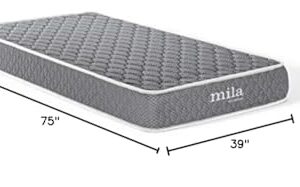 Modway Mila 8" Twin Mattress - Firm 8 Inch Memory Foam Mattress - 10-Year Warranty