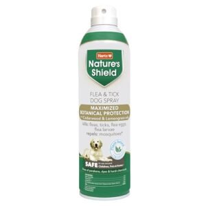 hartz nature’s shield flea & tick spray treatment for dogs, natural and effective flea & tick prevention and protection for dogs with cedarwood and lemongrass oil, 14 ounces