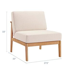 Modway Sedona Armless Chair, Natural Taupe