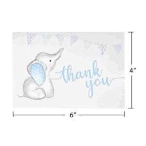 GSM Brands Thank You Cards for Baby Shower with Boy Theme - 20 Cards with Envelopes (4 inch x 6 inch)