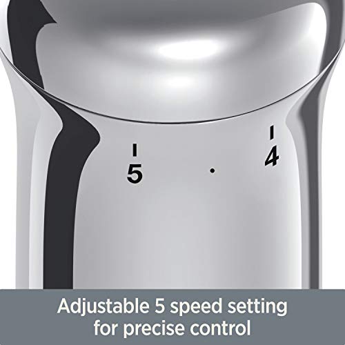 All-Clad Cordless Rechargeable Stainless Steel Immersion Multi-Functional Hand Blender, 5-Speed, Silver