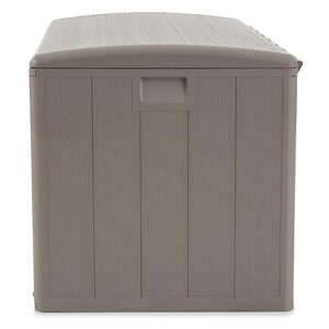 Plastic Development Group 130 Gallon Multipurpose Outdoor Backyard Patio Storage Deck Box Container with Soft Close Lid, Gray