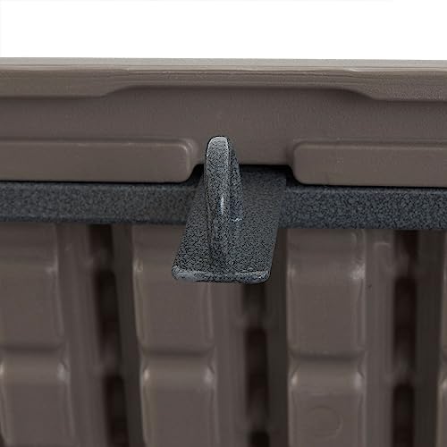 Plastic Development Group 130 Gallon Multipurpose Outdoor Backyard Patio Storage Deck Box Container with Soft Close Lid, Gray