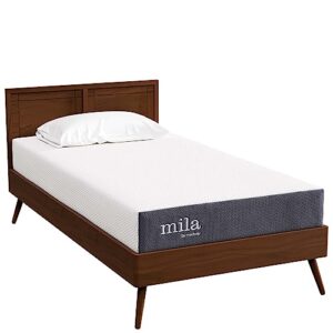 modway mila 8" twin mattress - firm 8 inch memory foam mattress - 10-year warranty