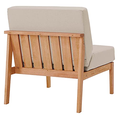 Modway Sedona Armless Chair, Natural Taupe