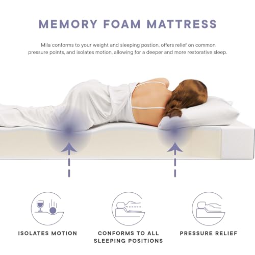 Modway Mila 8" Twin Mattress - Firm 8 Inch Memory Foam Mattress - 10-Year Warranty