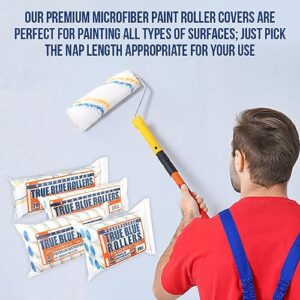 True Blue 14" Professional Paint Roller Covers, 14 Inch, Best for All Types of Painting Surfaces, Refill Bulk Pack (3, 1/2" Nap)