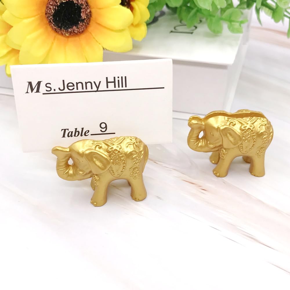 AMERRY 10 Pcs Golden Pumpkin Table Card Holder，Place Card Holders, Table Number Holder,Photo Holders for Party Favors, Wedding，Birthday，Dinner，Farmhouse Gathering Decorations(Golden)