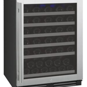 Allavino 24" Wide FlexCount II Tru-Vino 56 Bottle Single Zone Stainless Steel Right Hinge Wine Refrigerator