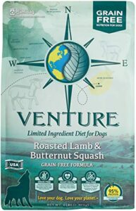 venture roasted lamb & butternut squash limited ingredient dry dog food, 4 lbs. (1710565e)