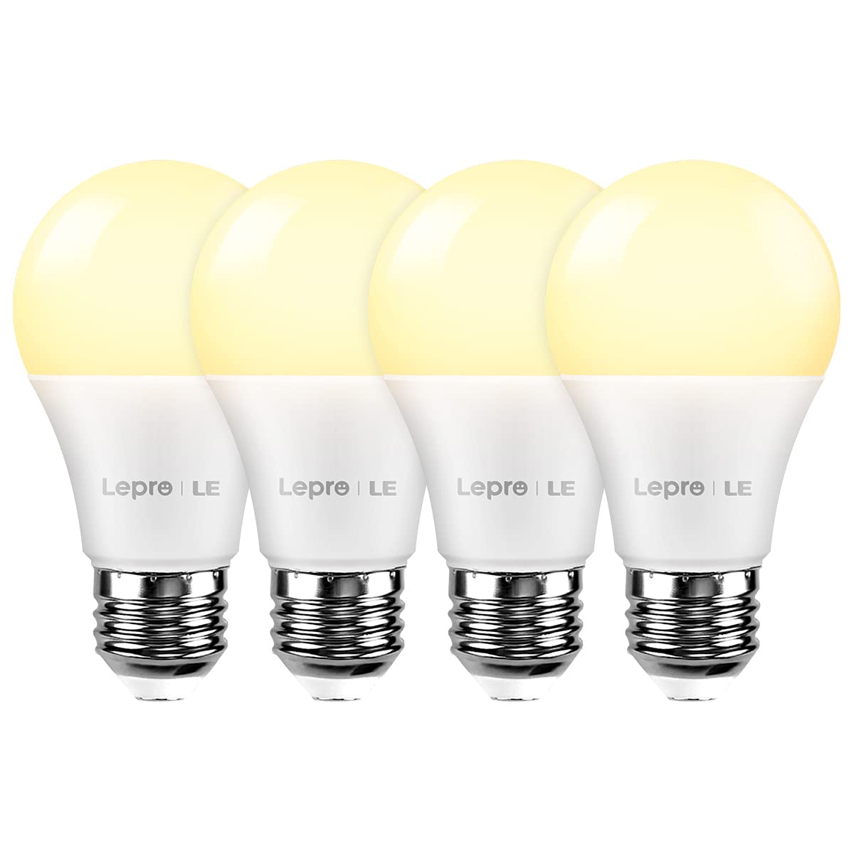 Lighting EVER LED Smart Light Bulbs, Compatible with Alexa and Google Assistant, 60 Watt Equivalent, Dimmable with App (Not Support Traditional Dimmers), Warm White 2700K, A19 E26, 2.4GHz WiFi Only