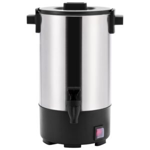 sybo sr-cp35c commercial grade stainless steel percolate coffee maker hot water urn for catering, 30-cup, 3.5l, metallic