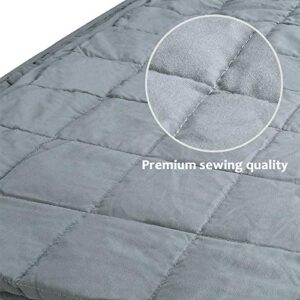 Cotton Weighted Blanket with Removable Cover, Evenly Distributed,15 LBS 60"x80" Full Size, Premium Heavy Blanket for Adults Kids, Breathable Comfortable Comforter with Glass Beads for Good Sleep