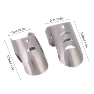 Safe Slice Finger, 4 pcs Finger Guard For Cutting Professional Stainless Steel Safe Slice Finger Guard Cooking Tool Finger Protector