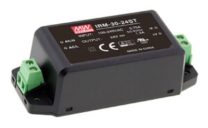 mean well irm-30-24st miniature ac-dc module type power supply 24 volts 1.3 amps 31.2 watts screw terminal io