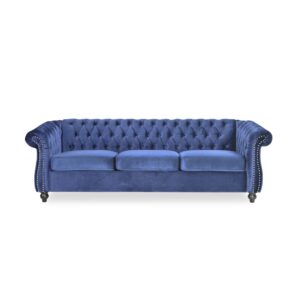 christopher knight hom norma sofas, midnight blue, dark brown