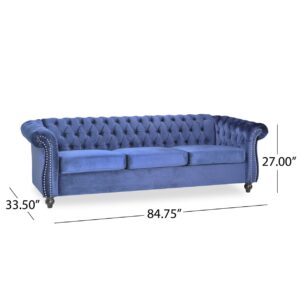 Christopher Knight Hom Norma Sofas, Midnight Blue, Dark Brown