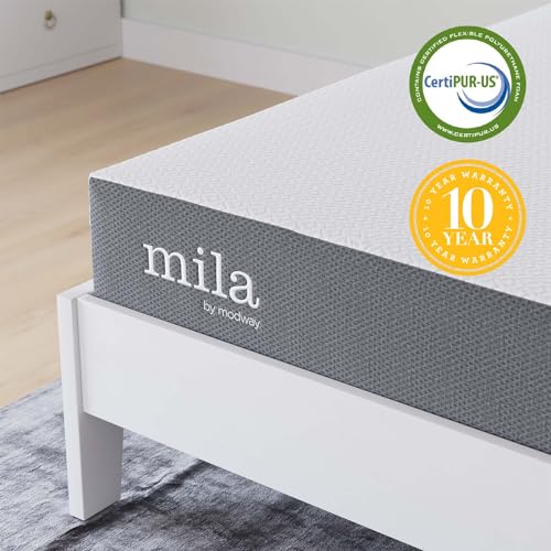 Modway Mila Firm 8" Fiberglass Free Memory Foam Full Mattress