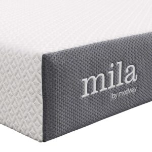 Modway Mila 8" Twin Mattress - Firm 8 Inch Memory Foam Mattress - 10-Year Warranty