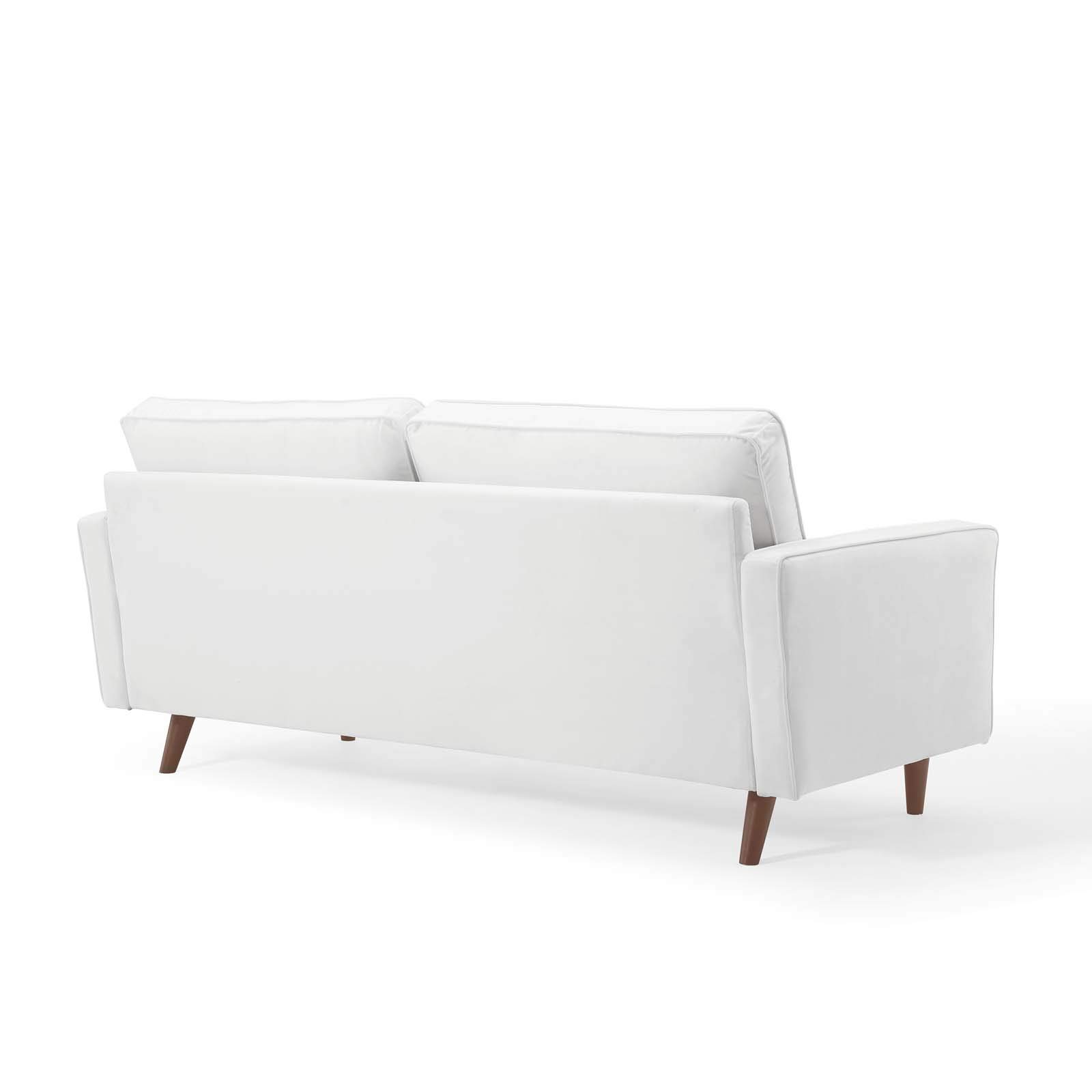 Modway EEI-3764-WHI Valour Performance Velvet Sofa, White