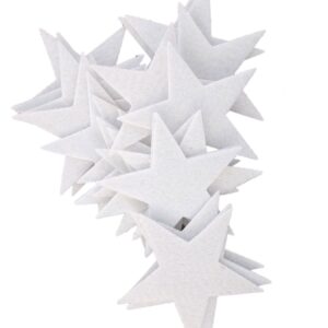 Playfully Ever After 1.5 and 3 inch Combo Size Stiff Felt Stars 46pc (White)