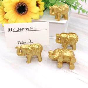 amerry 10 pcs golden pumpkin table card holder，place card holders, table number holder,photo holders for party favors, wedding，birthday，dinner，farmhouse gathering decorations(golden)