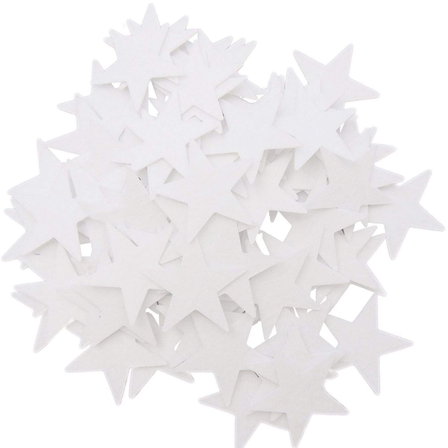 Playfully Ever After 1.5 inch Stiff Felt Stars 88pc (White)