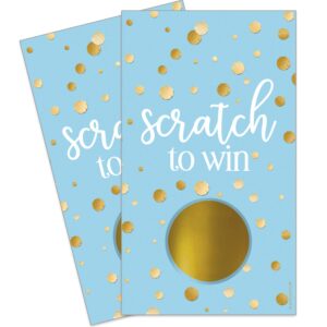 distinctivs blue and gold scratch off party game - boy baby shower, bridal shower - 28 cards