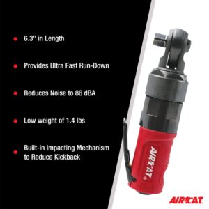 AIRCAT Pneumatic Tools 810-RW: 3/8-Inch Compact Impacting Ratchet 550 RPM, 50 ft-lbs Maximum Torque